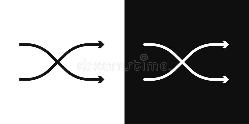 Shuffle Icon Set. Repeat Random Loop Vector Symbol. Switch or Rearrange ...