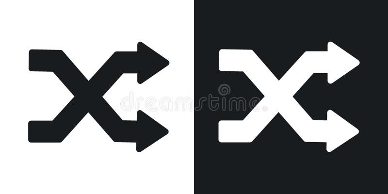 Shuffle Icon Set. Repeat Random Loop Vector Symbol. Switch or Rearrange ...