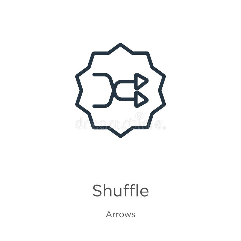 Shuffle Linear Icon. Modern Outline Shuffle Logo Concept on Whit Stock ...