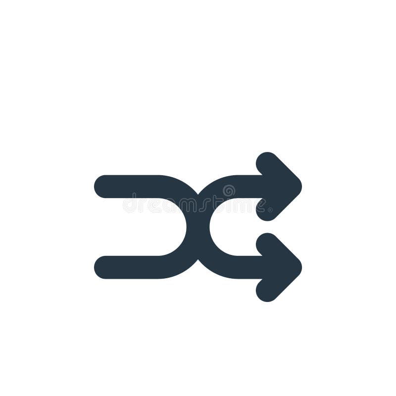 Shuffle Icon Vector from Arrow Concept. Thin Line Illustration of ...