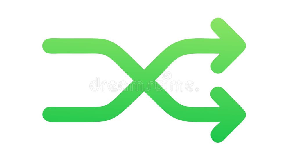 Shuffle or Interchange Arrows Icon for Randomness, Vector Design ...