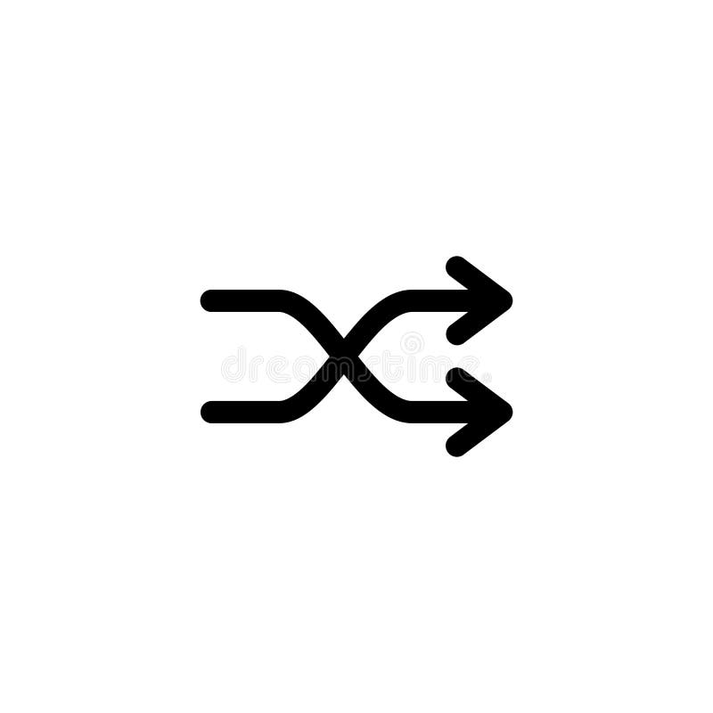 Shuffle Icon stock vector. Illustration of icon, entertainment - 181737723