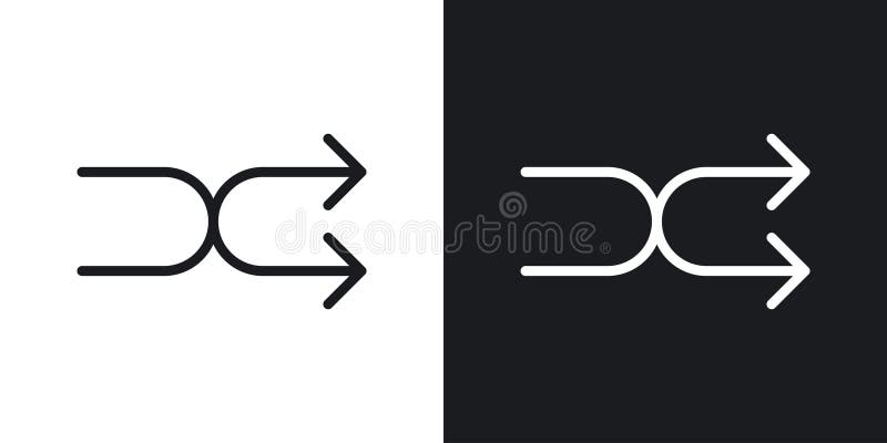 Shuffle icon stock illustration. Illustration of line - 341326953