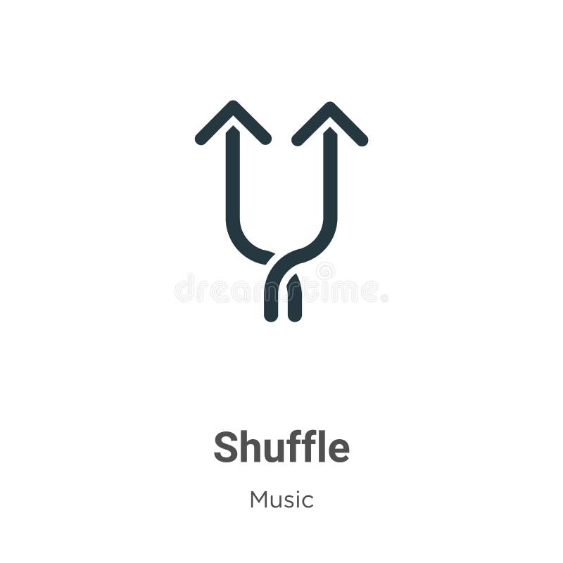 Shuffle Vector Icon on White Background. Flat Vector Shuffle Icon ...