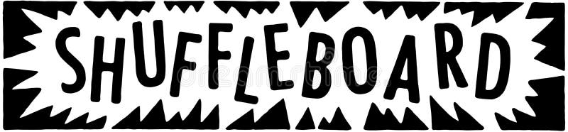 Shuffleboard stock vector. Illustration of forties, retro - 42094801