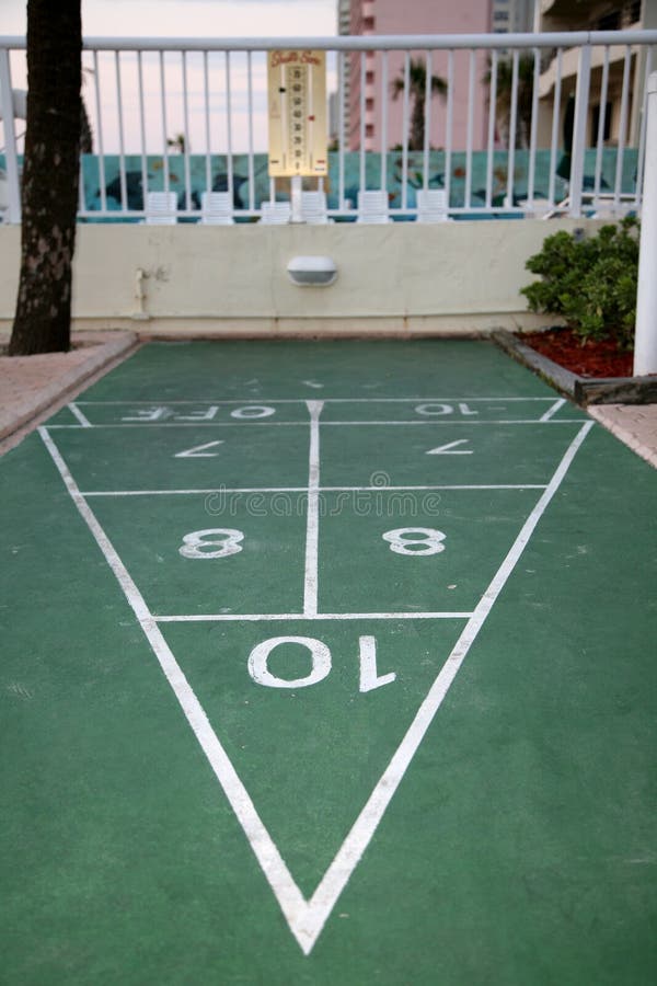 Shuffleboard court stock image. Image of triangle, shuffleboard - 11010975