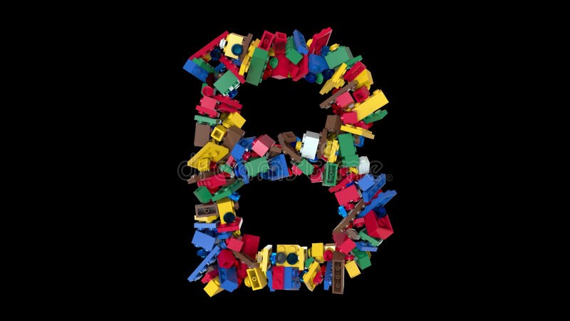 Colored Bricks Building Blocks Typeface Text B Stock Footage - Video of ...