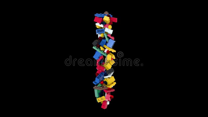 Colored Bricks Building Blocks Typeface Text I Stock Footage - Video of ...