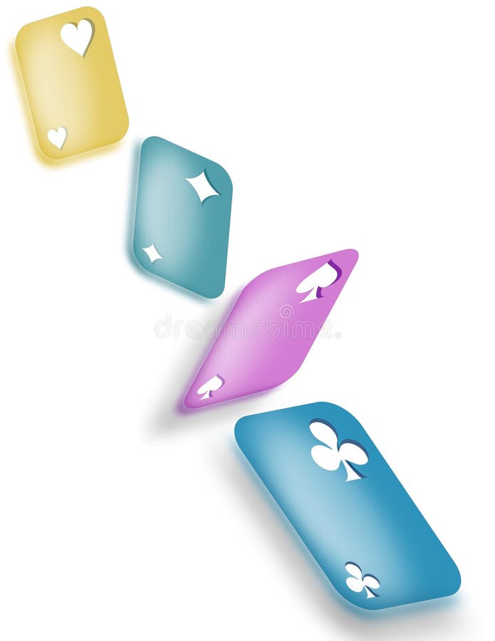 Shuffled Playing Cards stock illustration. Illustration of sports - 8291080