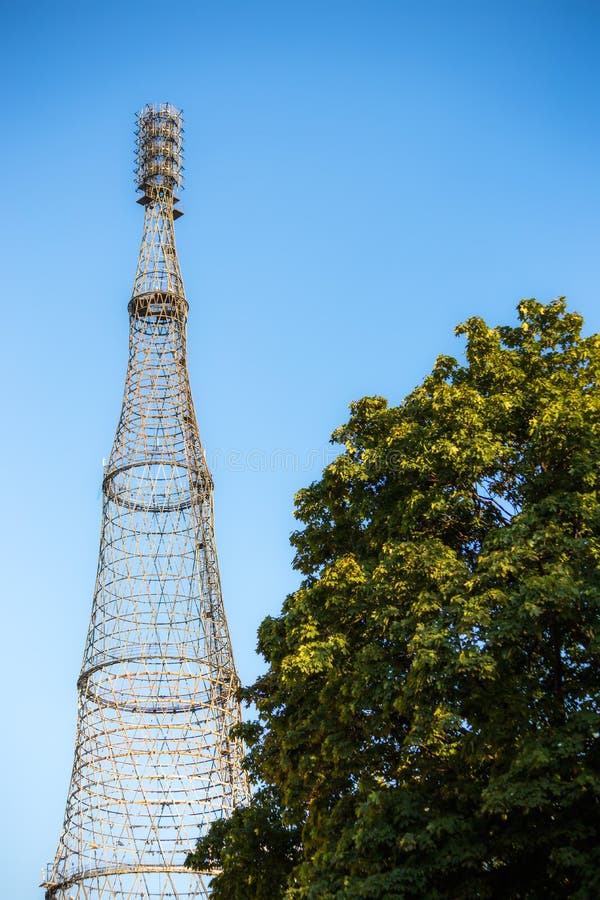 Shukhov tower stock photo. Image of construction, architecture - 55156112