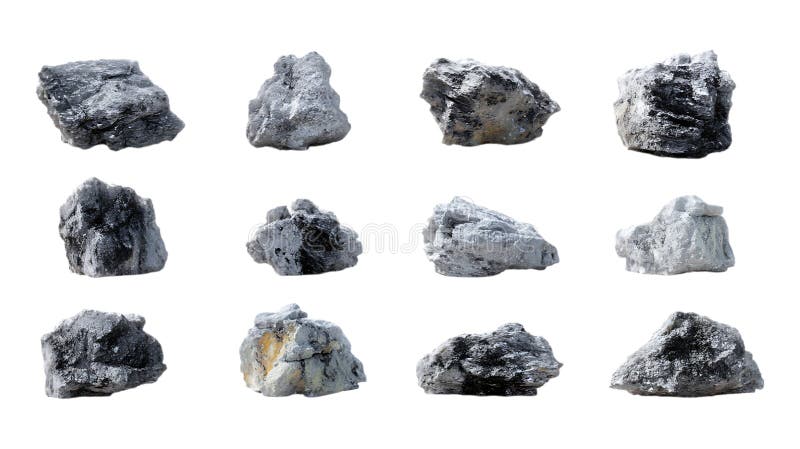 Shungite on Transparent Background Stock Illustration - Illustration of ...