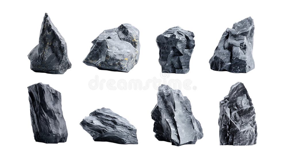 Shungite on Transparent Background Stock Illustration - Illustration of ...
