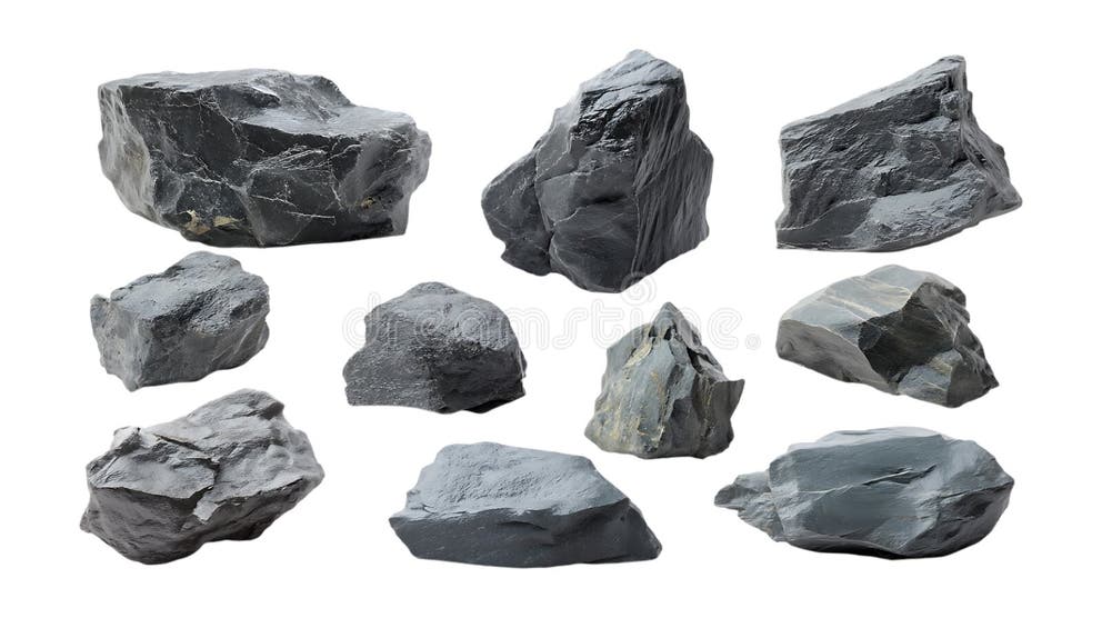 Shungite on Transparent Background Stock Illustration - Illustration of ...