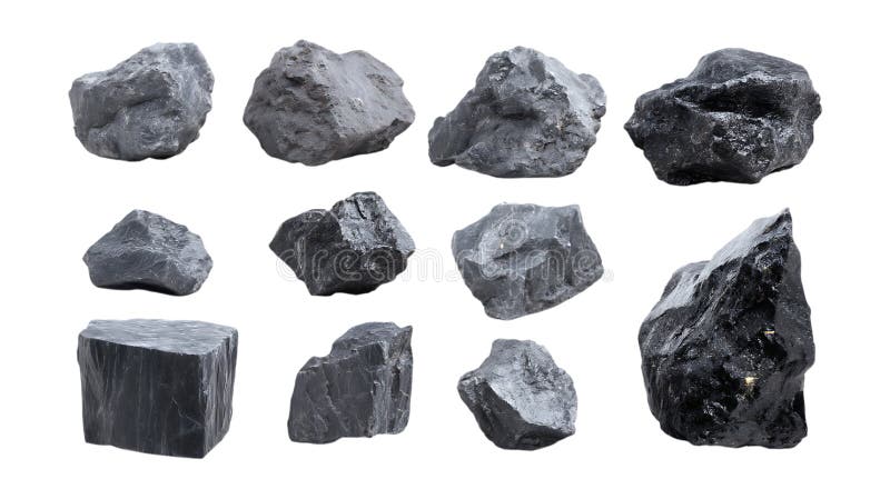 Shungite on Transparent Background Stock Illustration - Illustration of ...