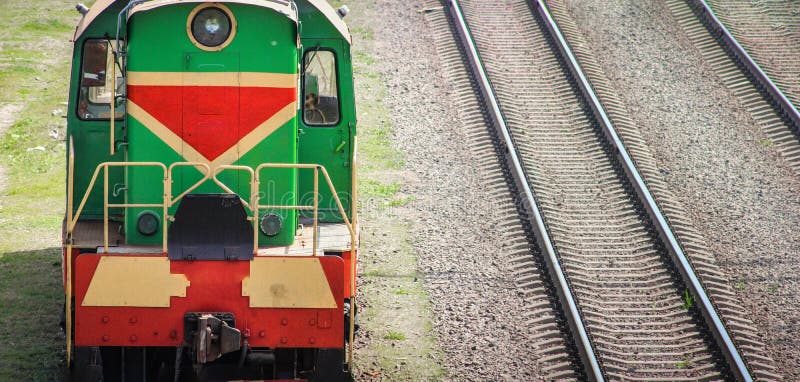 Shunting Locomotive on Railway Station Sorting Stock Photo - Image of ...