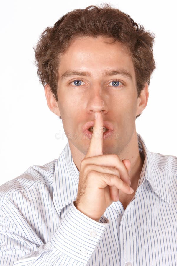 Shush stock image. Image of white, striped, young, male - 8072805