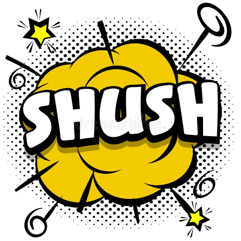 Shush Comic Bright Template with Speech Bubbles on Colorful Frames ...