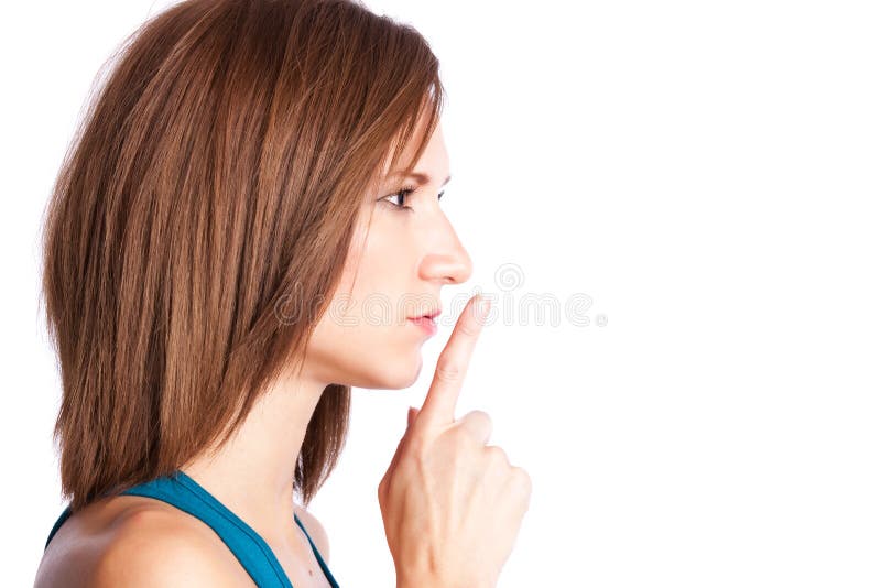Shush woman stock photo. Image of pretty, lady, beautiful - 11857598