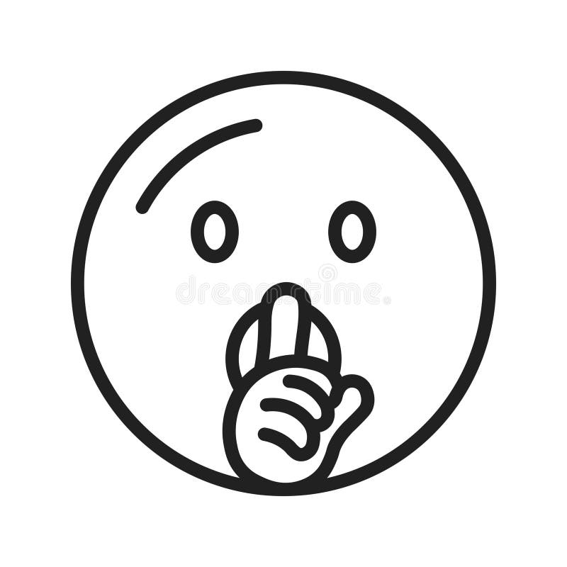 Shushing Face Icon Vector Image. Suitable for Mobile Apps, Web Apps and ...
