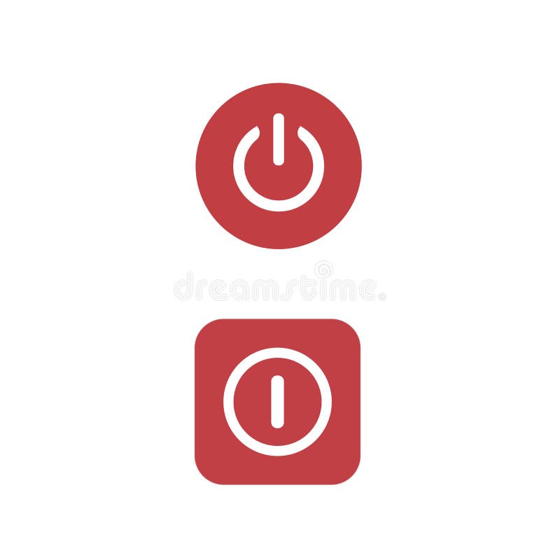 Shut down button stock vector. Illustration of circle - 93810558