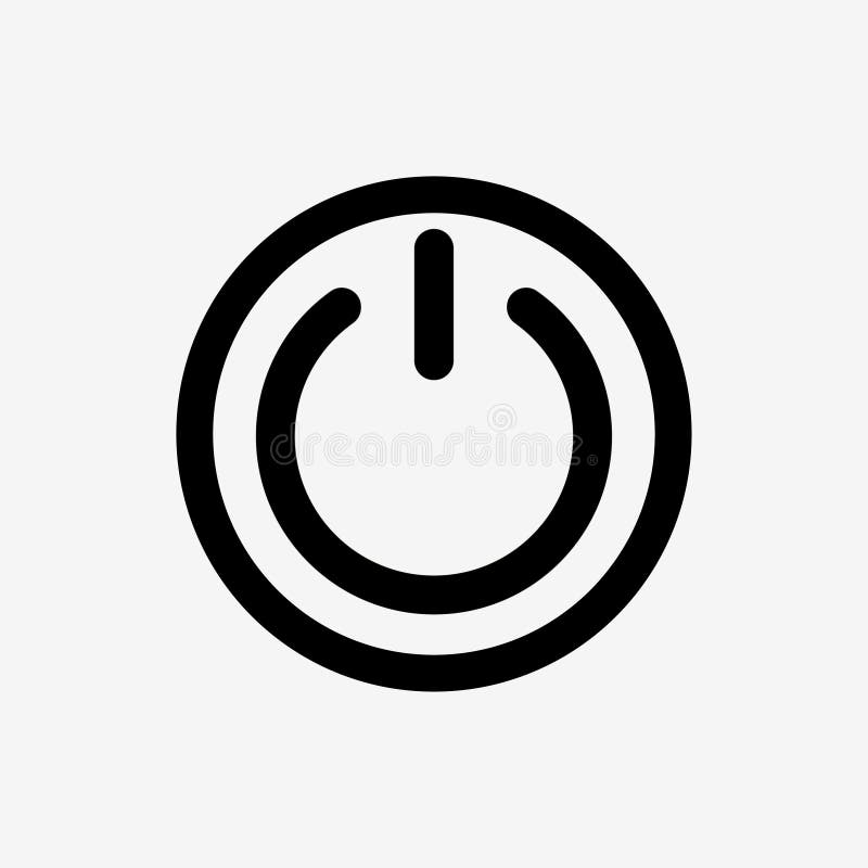 Shut Down Icon. Power on/Off Sign. Vector Illustration Stock Vector ...