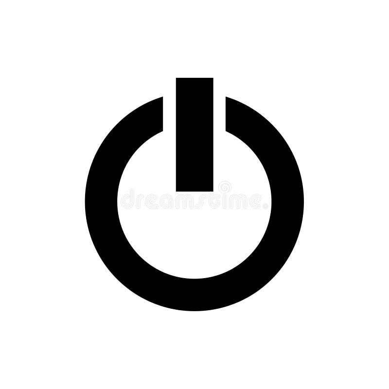 Shut Down Icon. Power on/Off Sign. Vector Illustration Stock Vector ...