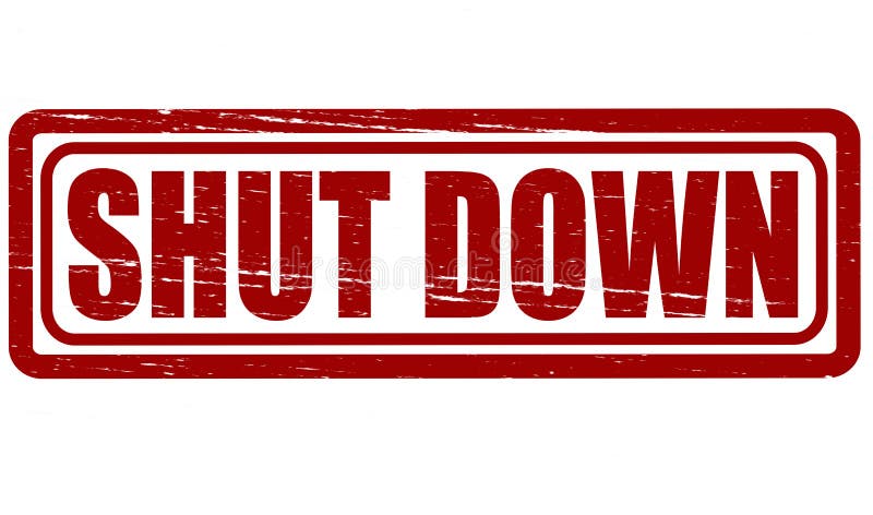 Shut down stock illustration. Illustration of shutdown - 108758001