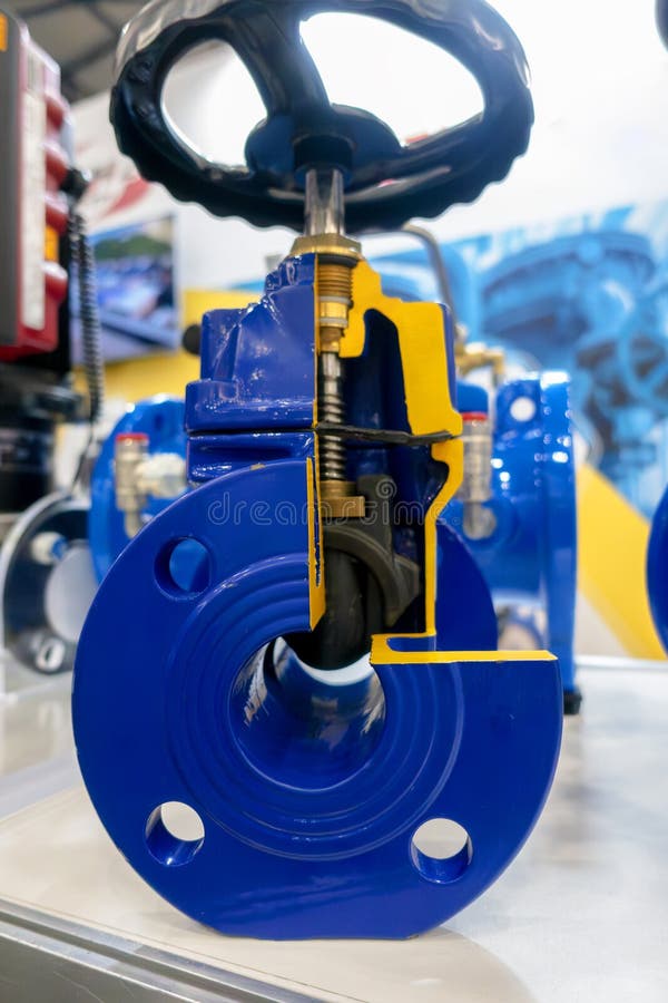Shut-off Valves in Section. Structure and Mechanical Component Stock ...