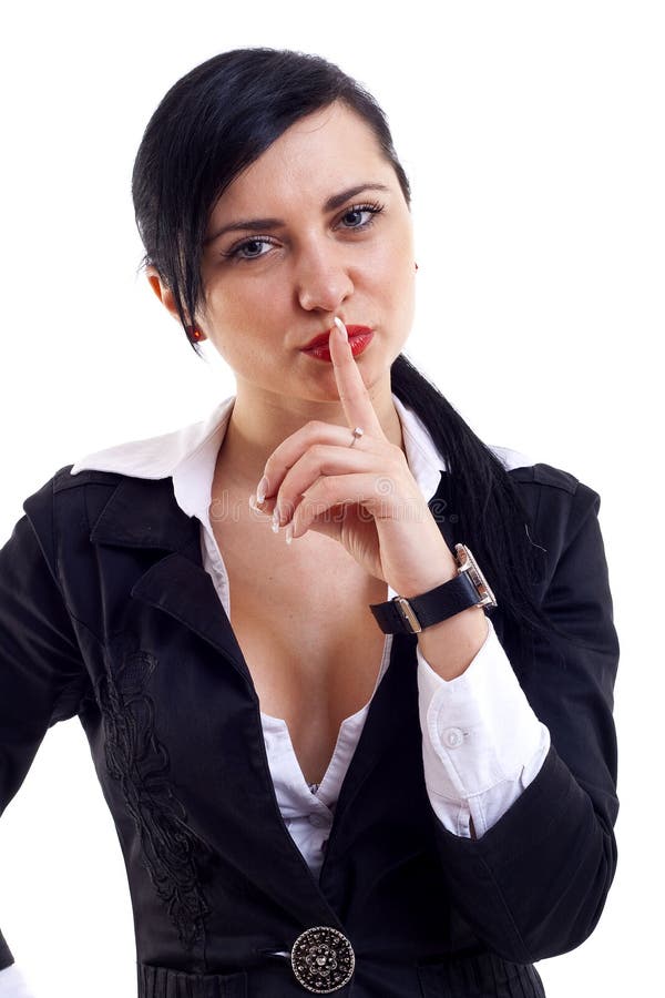 Shut up! stock image. Image of neat, suit, face, index - 14064983