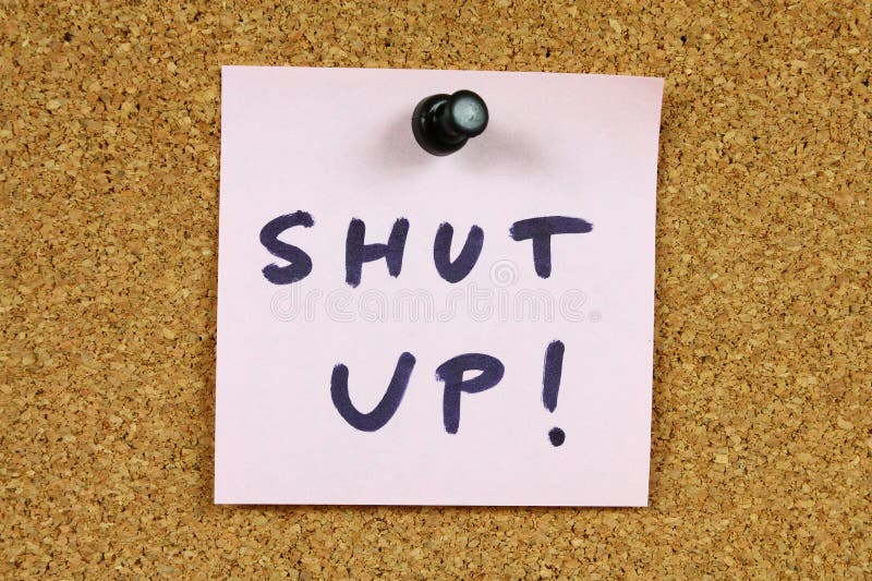 Shut up stock image. Image of close, communication, message - 14198687