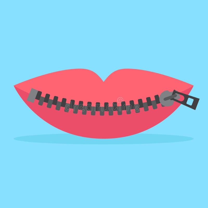 Shut Up Flat Design Vector Illustration Stock Vector - Illustration of ...