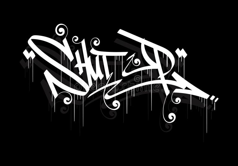 SHUT UP Graffiti Tag Style Design Stock Vector - Illustration of ...