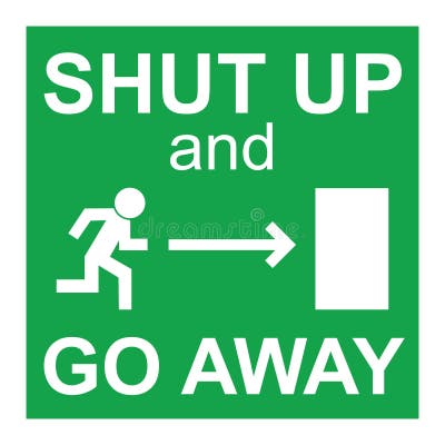 Shut up sign stock vector. Illustration of nasty, shut - 35298948