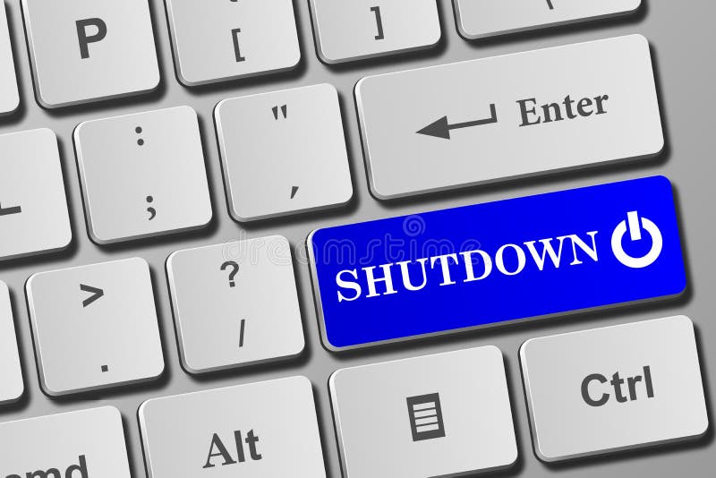 System Shutdown concept stock illustration. Illustration of electronic ...