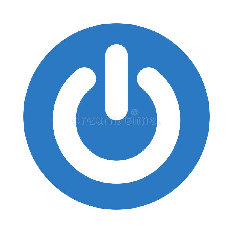 Shutdown Glyph Color Vector Icon Stock Vector - Illustration of flat ...