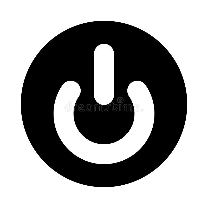 Shutdown Vector Glyph Flat Icon Stock Illustration - Illustration of ...