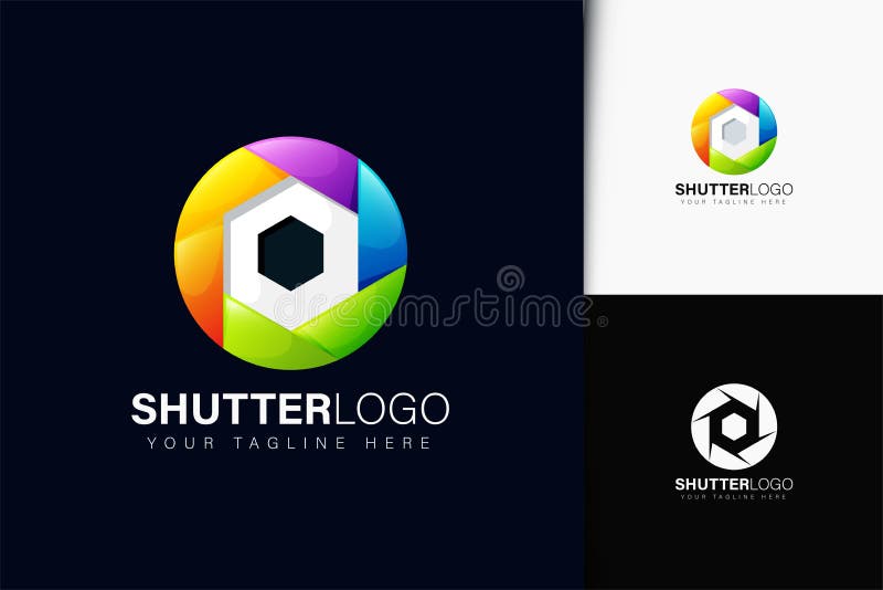 Shutter Camera Logo Design with Gradient Stock Illustration ...