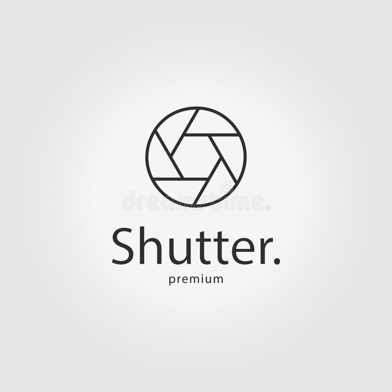 Shutter Camera Logo Line Art Icon Vector Illustration Design Stock ...