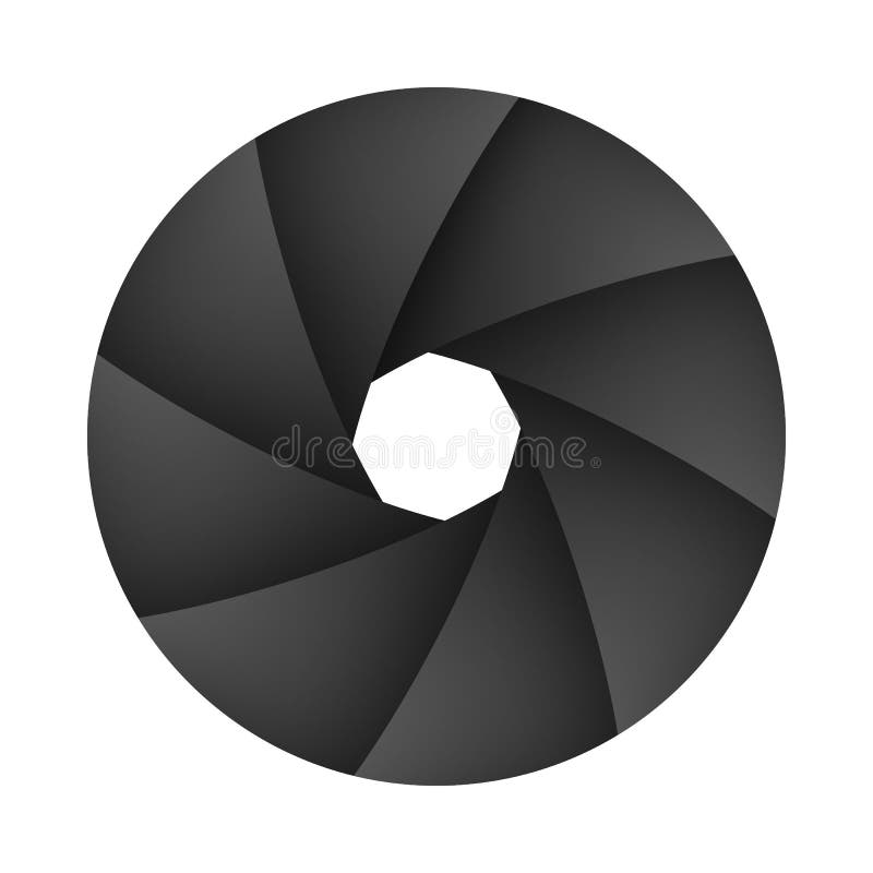 Abstract Black & White Camera Shutter With Blades Stock Vector ...