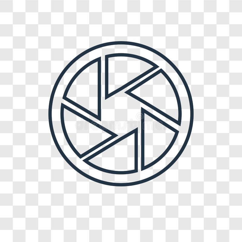 Shutter Concept Vector Linear Icon Isolated on Transparent Background ...