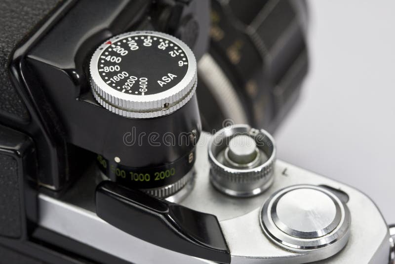 Shutter Dial Control of Vintage Camera Stock Photo - Image of control ...