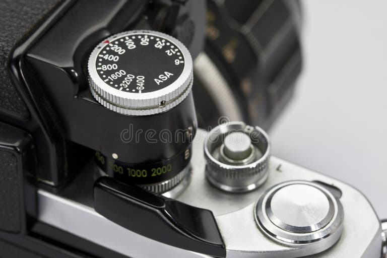 Shutter Dial Control of Vintage Camera Stock Photo - Image of control ...