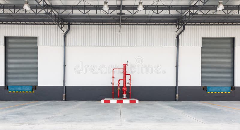 Shutter Door or Roller Door and Concrete Floor Outside Factory for ...