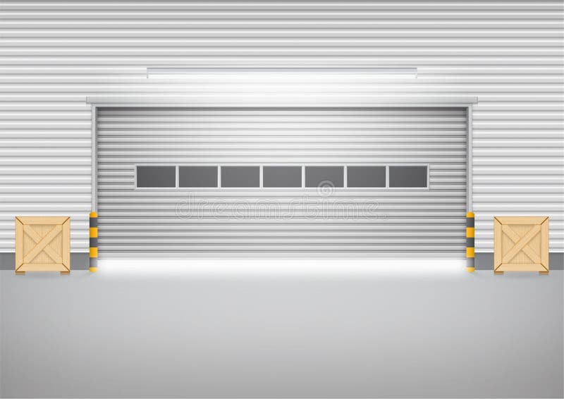 Shutter door vector stock vector. Illustration of night - 93219556