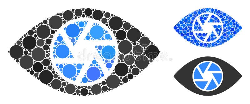 Shutter Eye Composition Icon of Circles Stock Vector - Illustration of ...