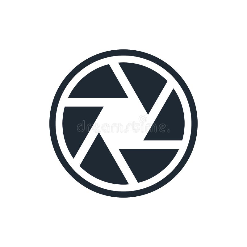 Shutter lens icon stock vector. Illustration of movie - 189117320