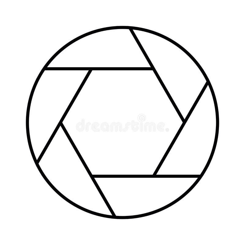 Shutter black outline icon stock vector. Illustration of electronic ...