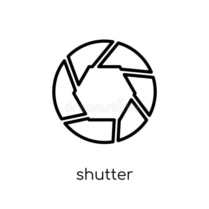Shutter Icon. Trendy Modern Flat Linear Vector Shutter Icon on W Stock ...