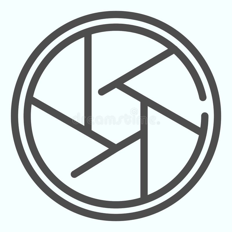 Shutter Line Icon. Camera Gate Vector Illustration Isolated on White ...