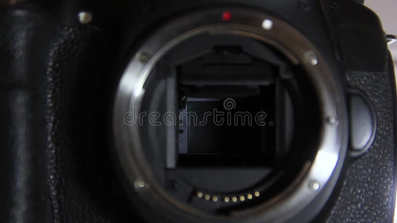 Shutter Operation on a Camera Close-up. Stock Video - Video of ...